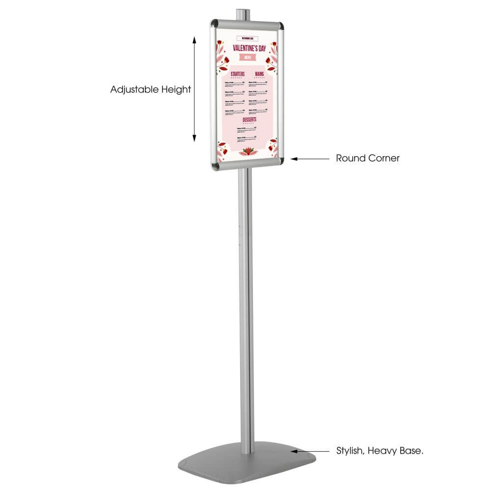 11×17 Adjustable Floor Menu Board & Floor Sign Stand – Displays Outlet ...