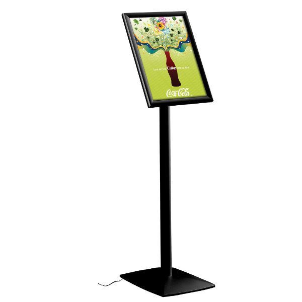 Pedestal Sign Holder Stand Flexible Head Fixed Height LED Iluminated ...