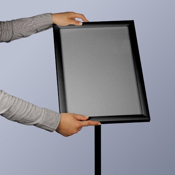 Pedestal Sign Holder Stand Flexible Head Fixed Height LED Iluminated ...