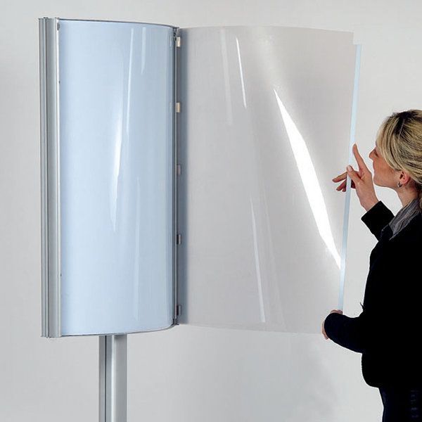 18″w x 24″h Convex Box Poster Display Stand Without Lighting – Displays ...