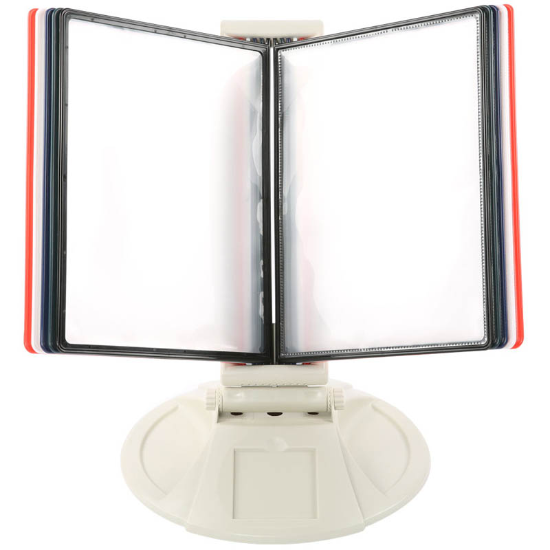 Desk Reference Organizer with 10 Black Double-Sided 8.5×11 Inch Letter ...