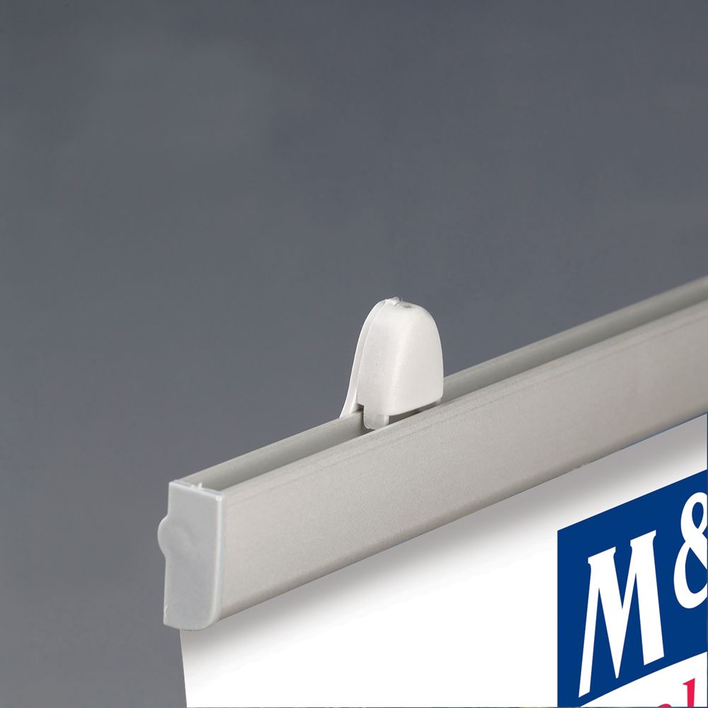 48″ New Age Poster & Banner Clamp Set – 1 inch Silver Aluminum Profile ...