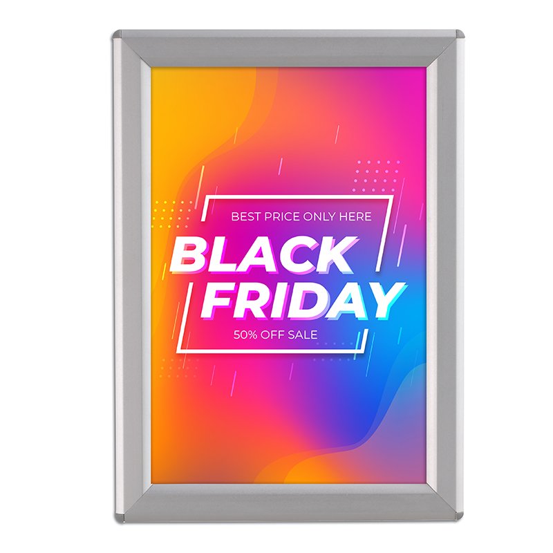 5×7 Opti Frame 0.55″ Silver Profile Mitered Corner Without Back Support ...