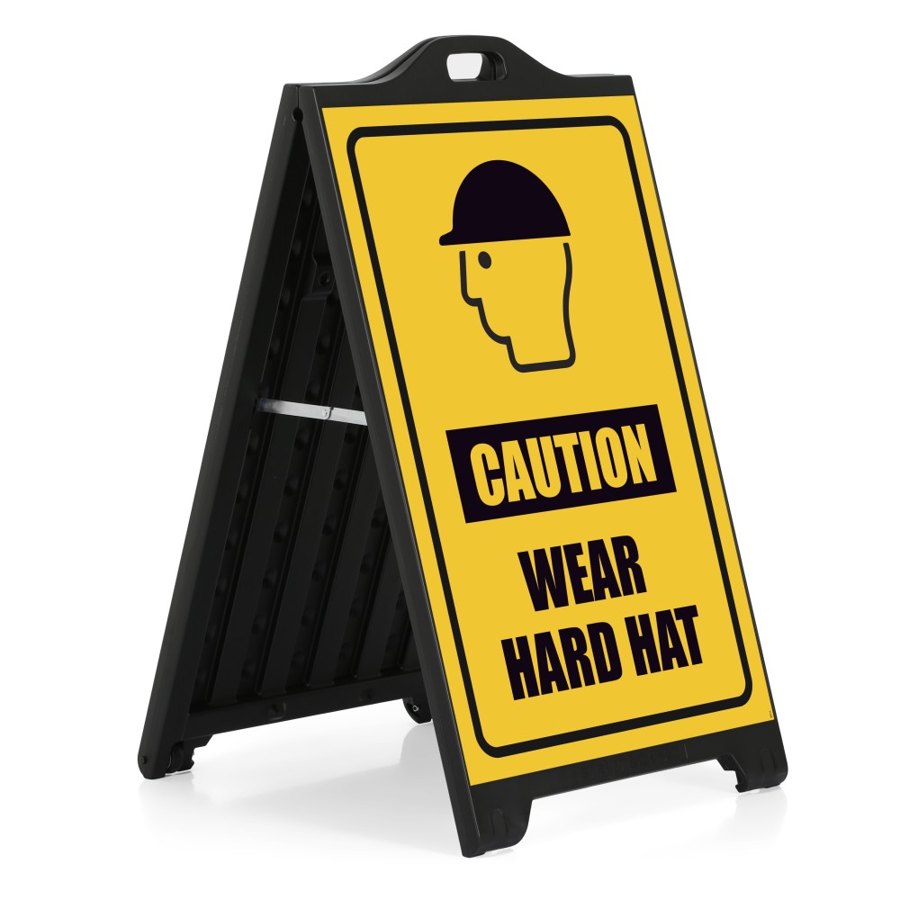 Sign Caution With Hats