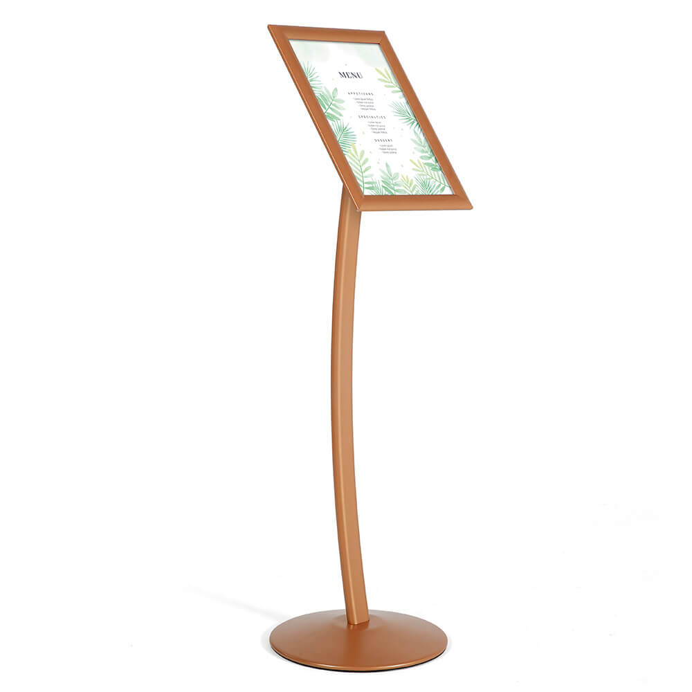 Pedestal Sign Holder Restaurant Menu Board Floor Standing 11×17 Copper ...