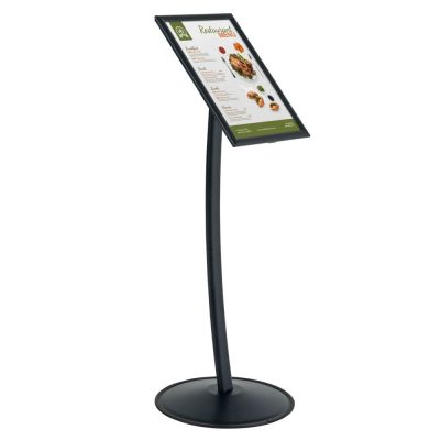 Pedestal Sign Holder Restaurant Menu Board Floor Standing 11×17 Gold ...